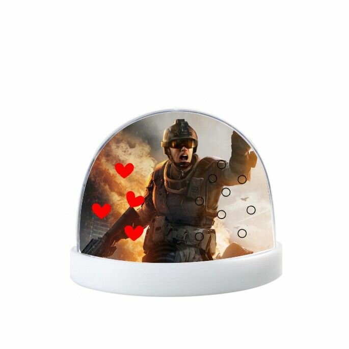 Водяной шар Warface, Варфейс №17, Блестки-сердечки
