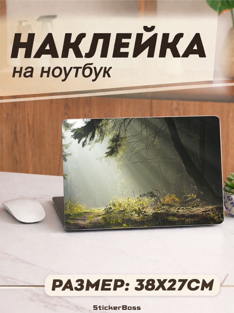 Наклейка на ноутбук Лучи солнца 38х27 см