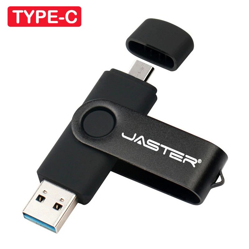 USB-флешка JASTER Type-C 128/64/32 ГБ 32GB, black