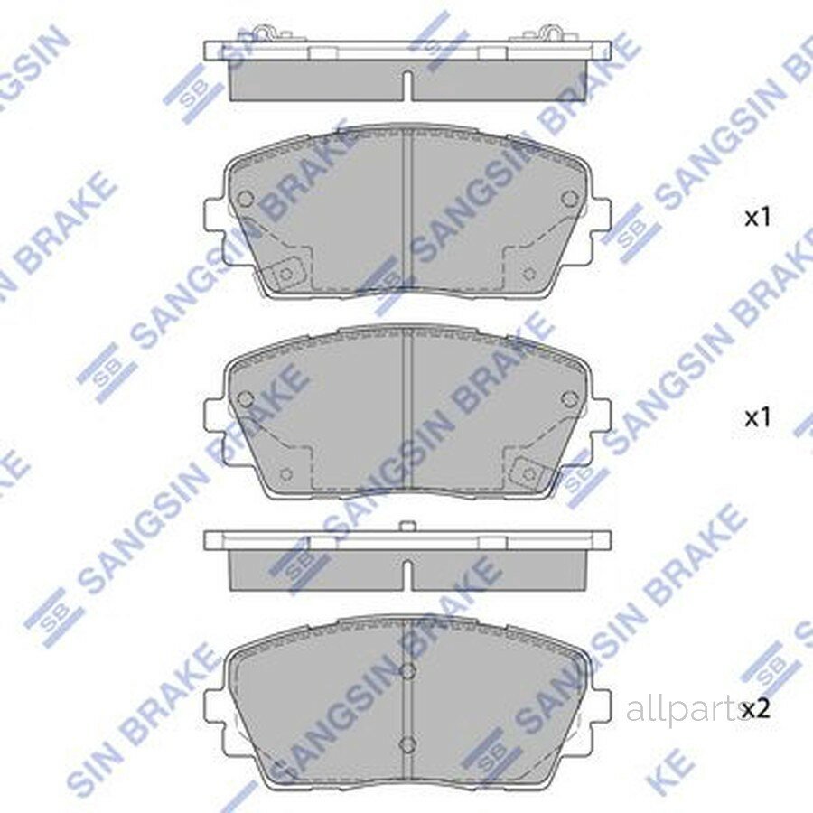SANGSIN BRAKE SP1405SD колодки торм. ПЕР. SEVERE DUTY