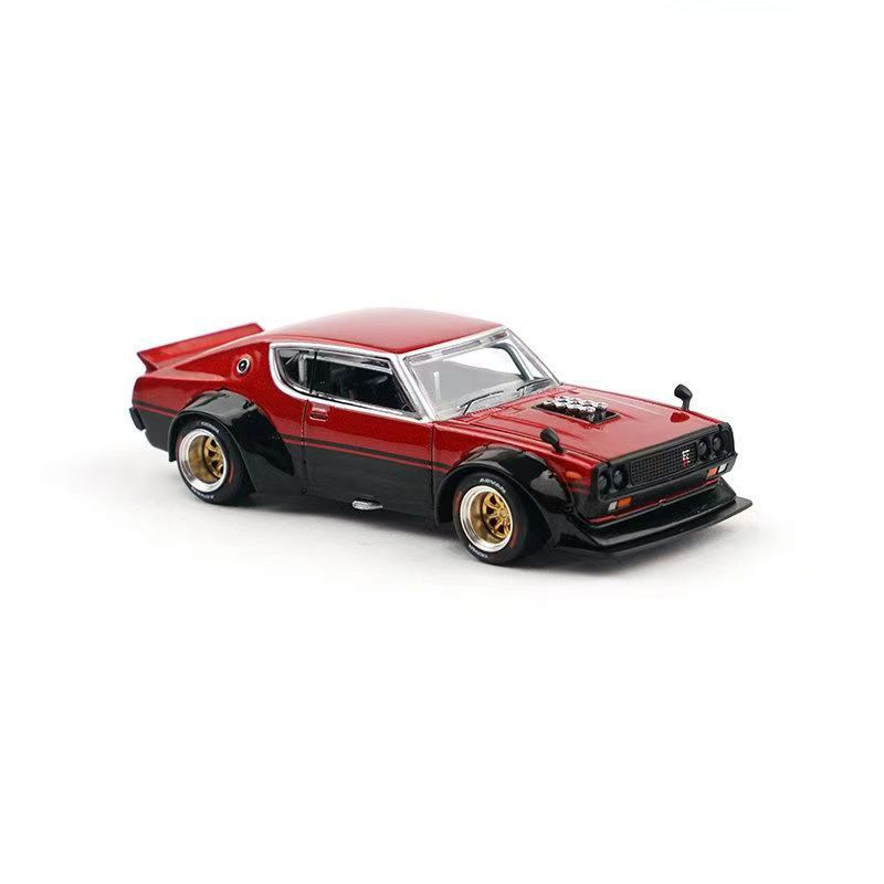 (No Packaging Box.) Машинка POP RACE - Nissan SKYLINE GT-R V8 DRIFT (KENMERI) Red 1/64 Diecast Car Model Collection Gifts