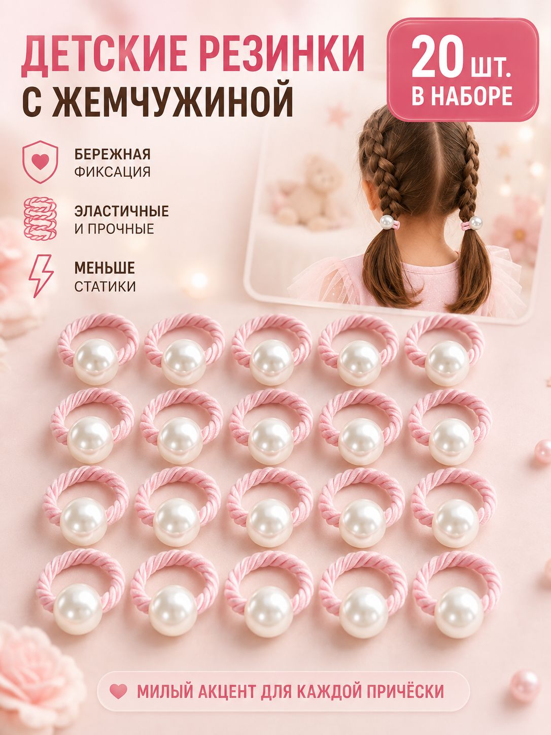 Резинка для волос 20 шт.