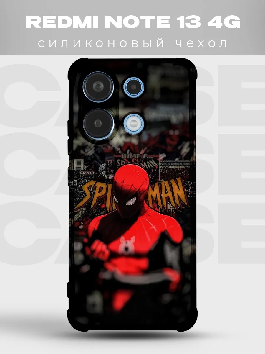 Чехол на Redmi Note 13 4G Человек-паук spiderman комикс spid