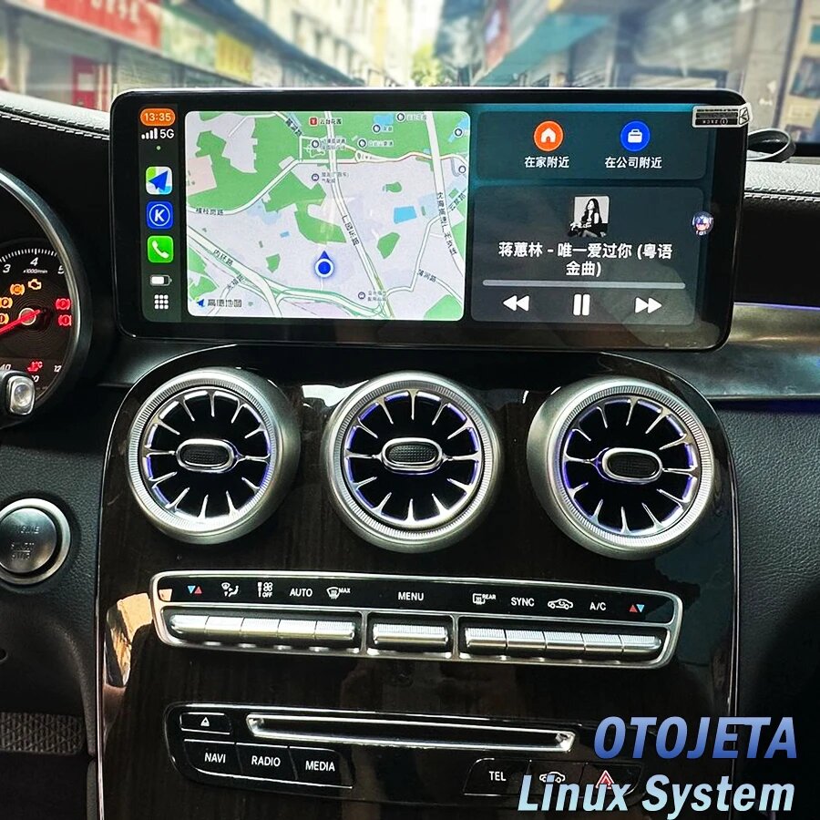 12.8' автомобильная магнитола с Linux-системой, поддержкой CarPlay и Android Auto для Mercedes Benz C-Class, GLC, W446, W447, X253, W205 2015-2018, NTG 5.0