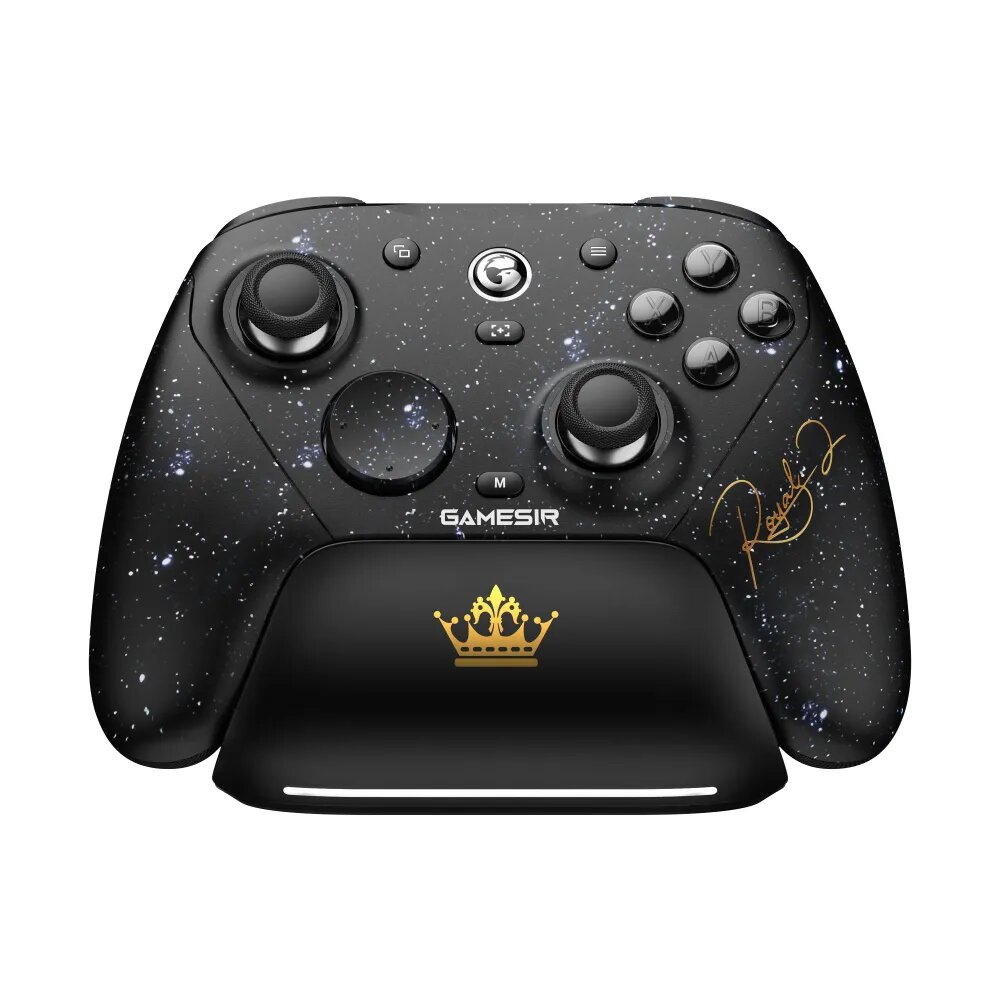 Беспроводный игровой контроллер GameSir G7 Pro 8K PC Royal2 Edition для ПК, частота опроса 8000Hz, TMR стики Gen-2, триггеры Hall Effect, 6-осевой гироскоп, черный/золотой