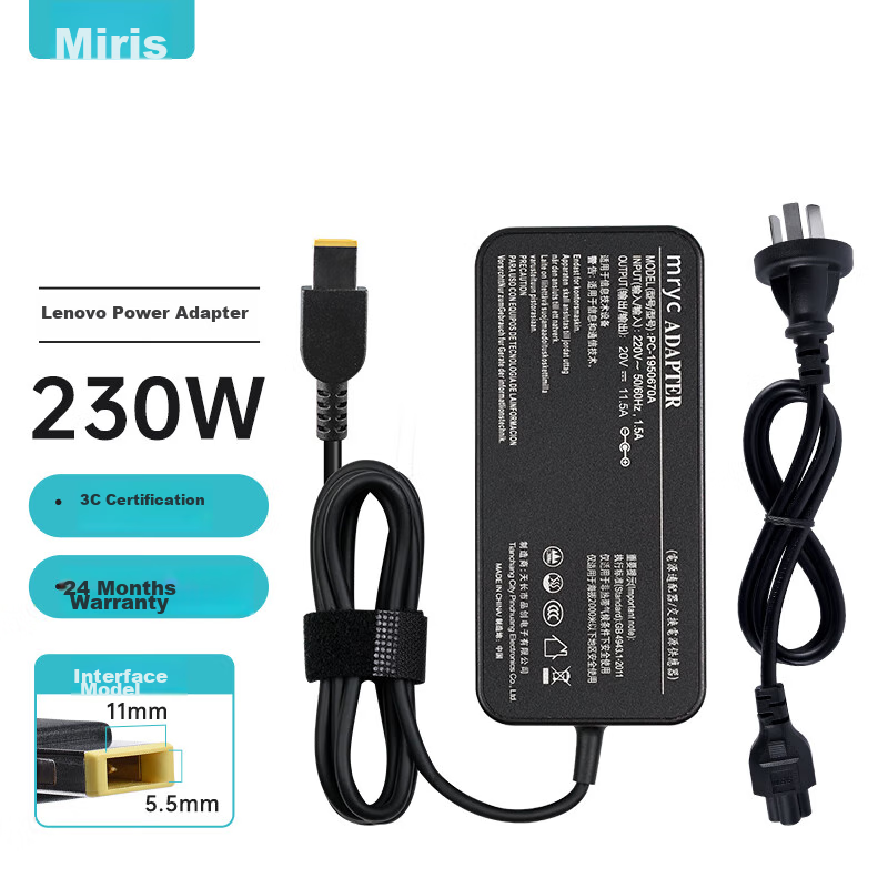Mryc Lenovo Legion Y7000P R720 Черный игровой ноутбучный зарядное устройство 230Вт 20В 11,5А квадратная розетка