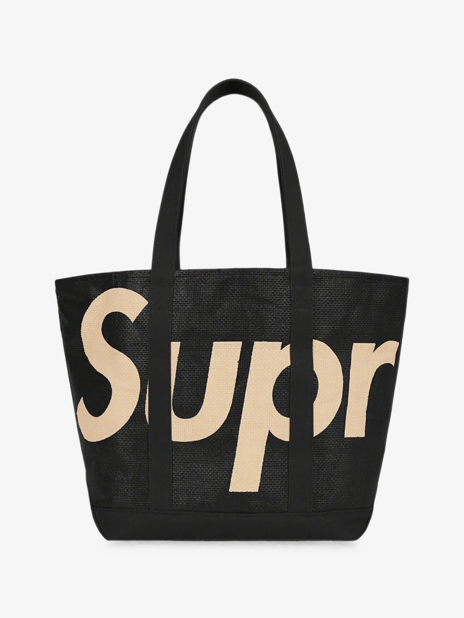 Сумка Supreme Logo-print raffia tote bag