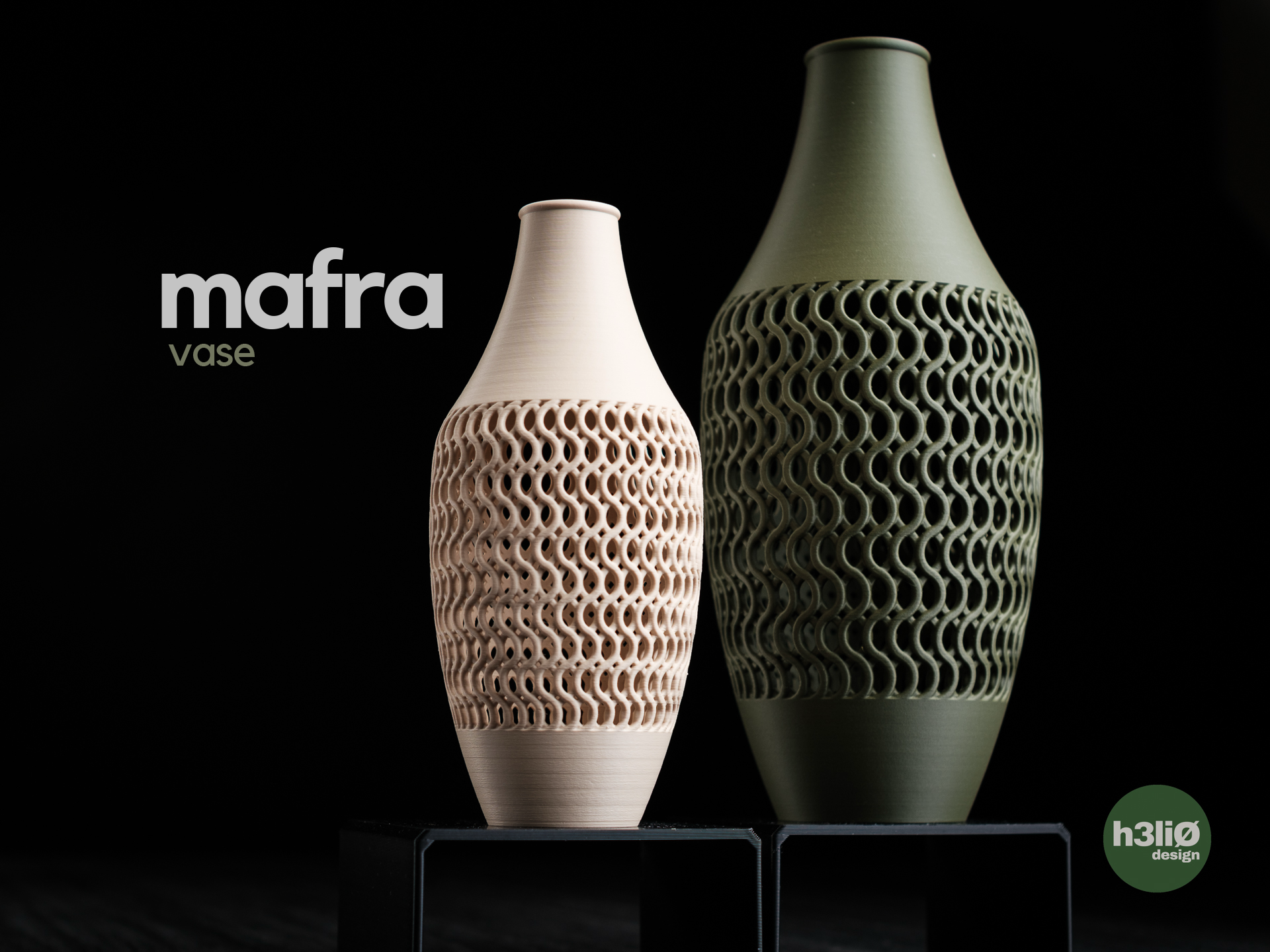 Ваза декоративная дизайнерская, 3D-печать, 3DOPRU арт. VASE-PR-1605361