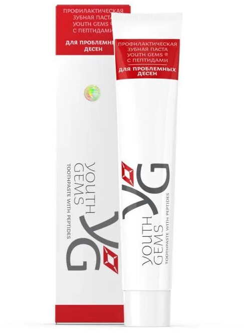 Зубные пасты и ополаскиватели PEPTIDES YOUTH GEMS Зубная паста для проблемных десен с пептидами