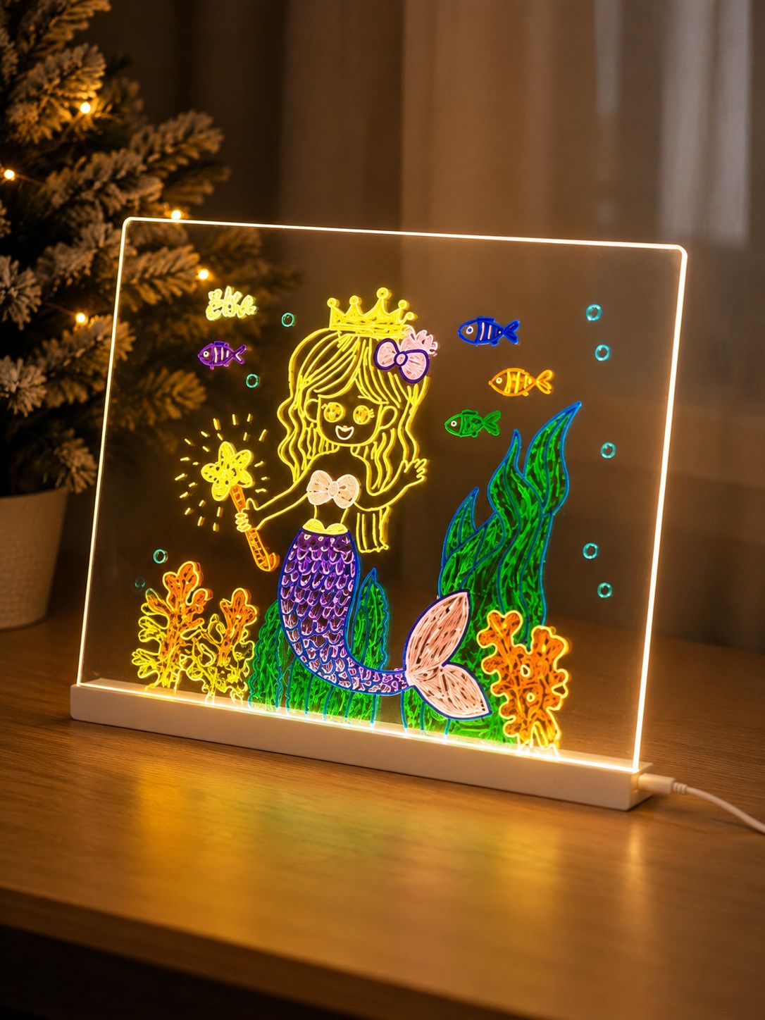 Световая доска для рисования 20 30 см, большая LED-планшет для творчества