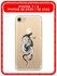 Чехол на Apple iPhone 7 / Айфон 7 с принтом Монохромная змея рисунок, прозрачный