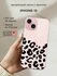 Чехол на Apple iPhone 15 / Айфон 15 с принтом "Окрас леопарда фон черный", прозр...