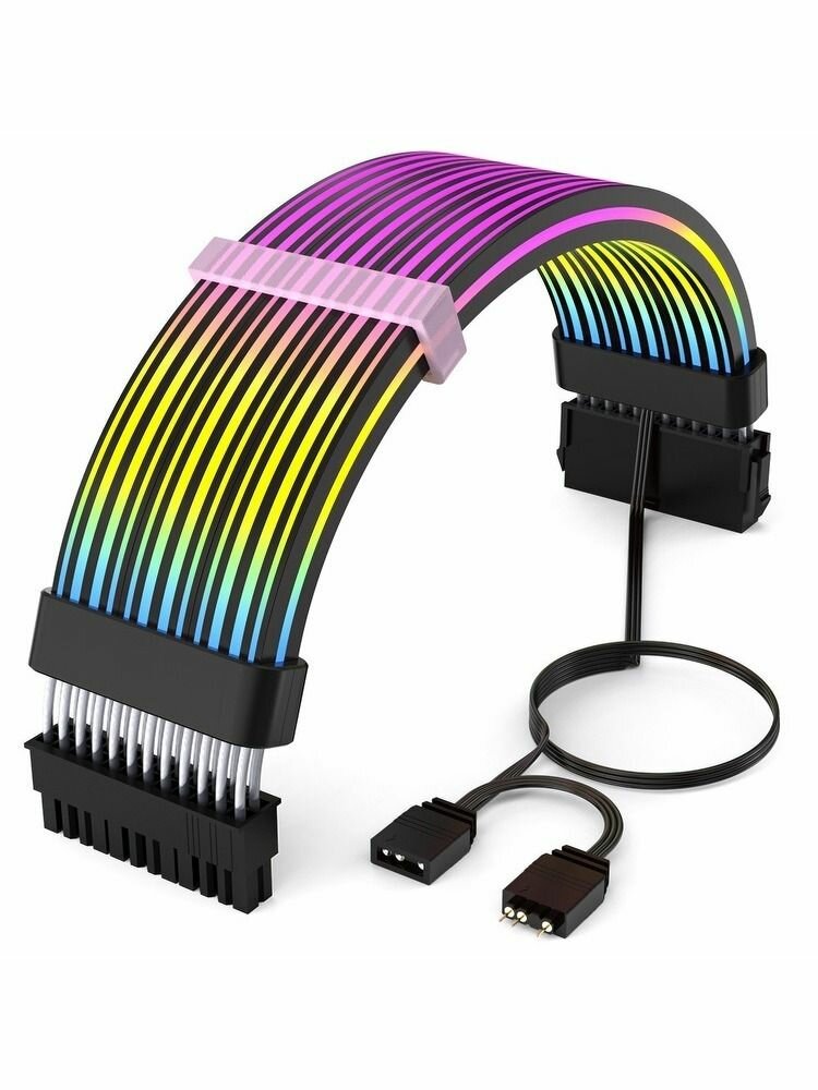 Удлинитель кабеля ATX 24-pin/ATX 24-pin, 0.26 м, черный