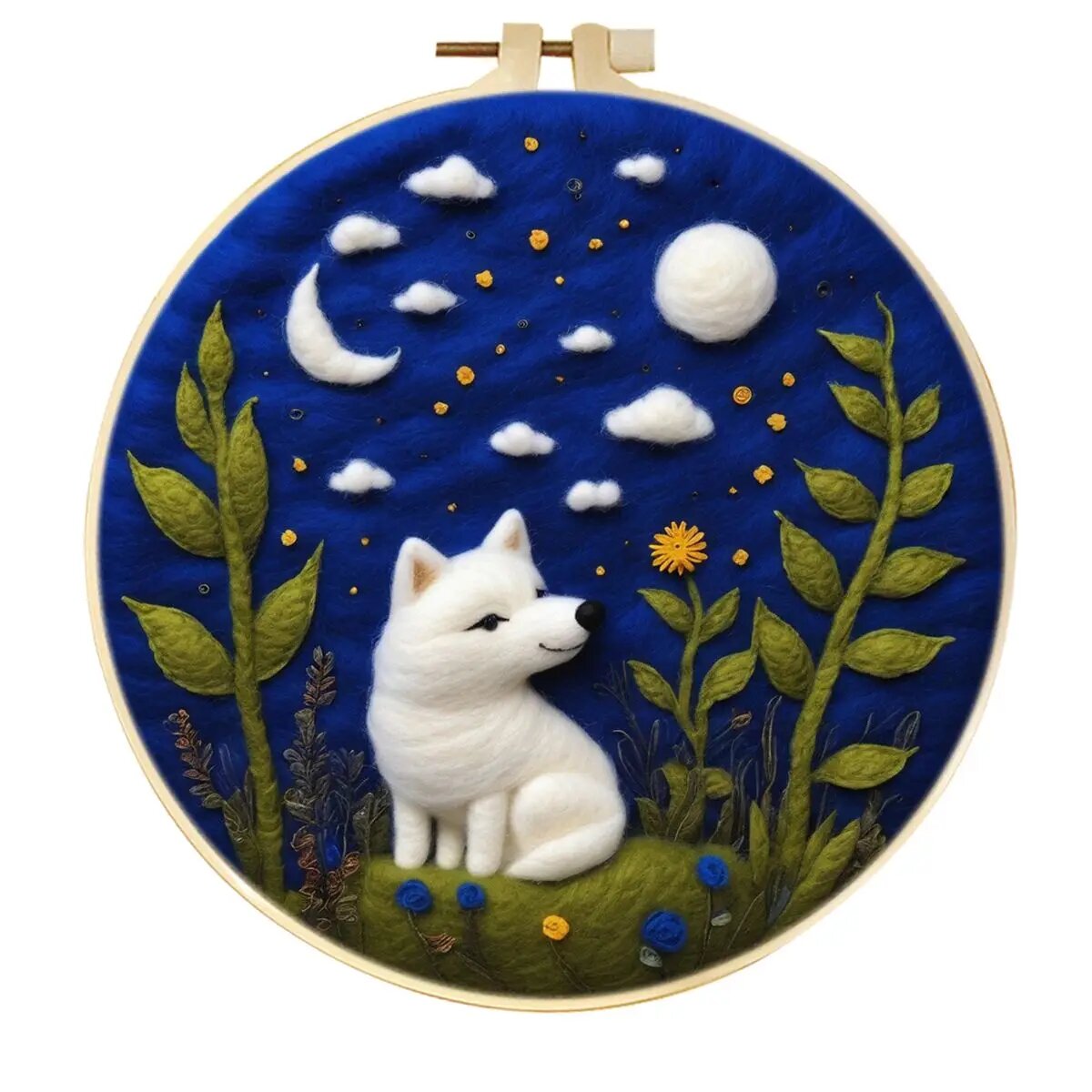 Войлок для рукоделия CHENISTORY Волк Темно-синий, MZH-960-2020-XP