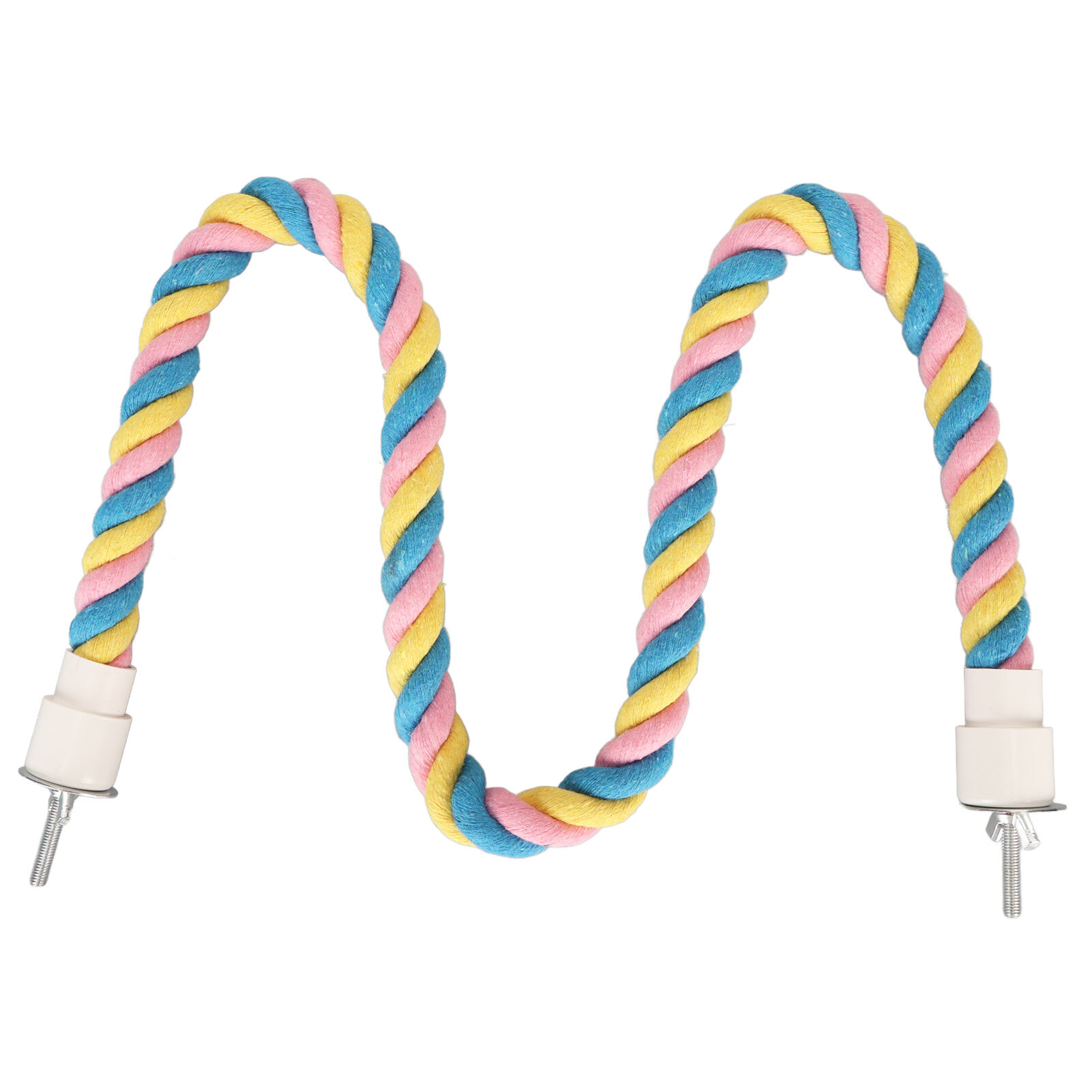 Веревка для птиц, разноцветная, гибкая, безопасная, для лазания, игрушка-веревка для попугаев, корелл, неразлучников, волнистых попугайчиков, размер L