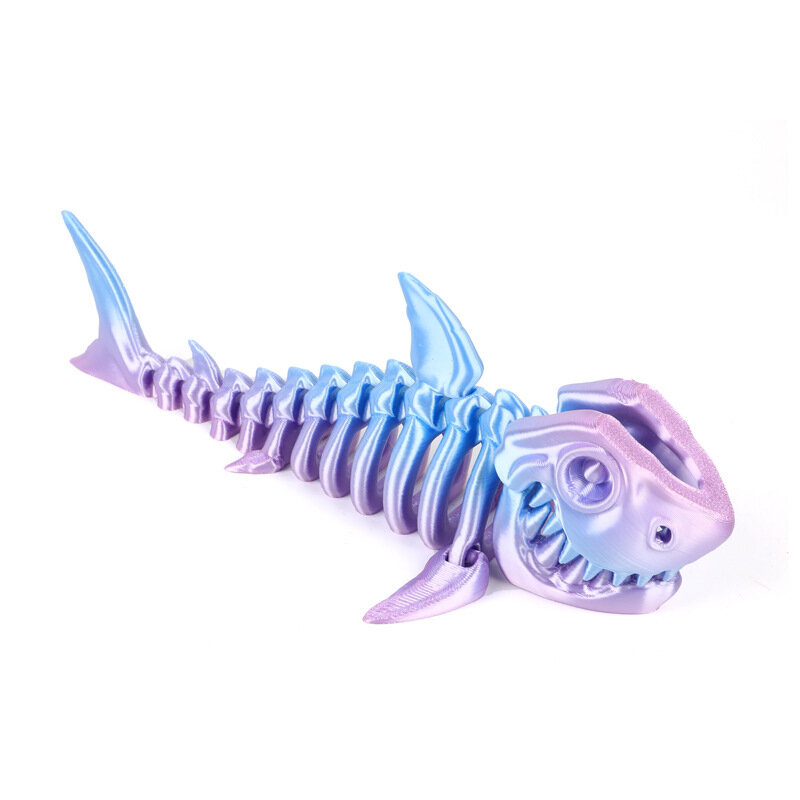 Игрушка Miniso "Акула", 3D печать, шарниры, артикуляции, 12 цветов,19cm