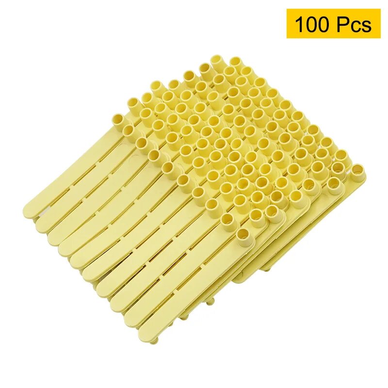 Ушные бирки JIECARE для овец 100 шт Желтый, 100Pcs Yellow
