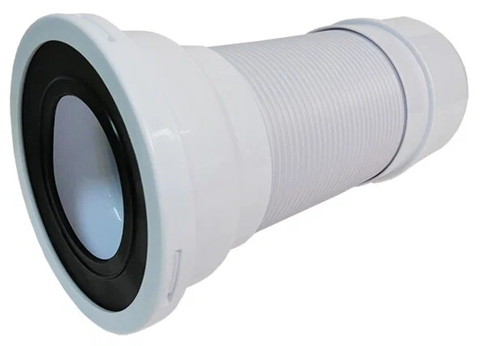 Гофра для унитаза АНИ пласт K921, L 260-560 мм, армированная, для подключения к пластиковым канализационным трубам