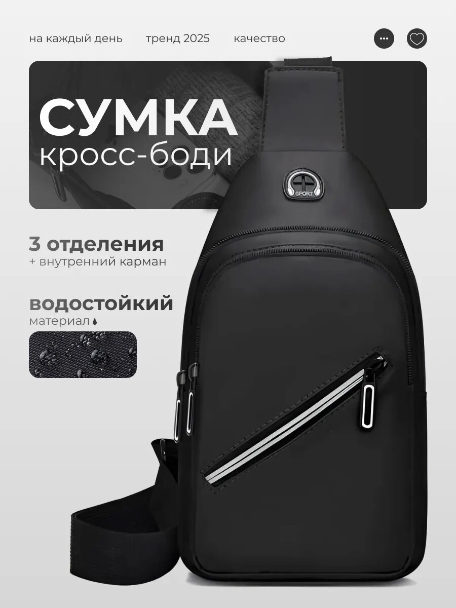 Сумка через плечо бананка кросс боди