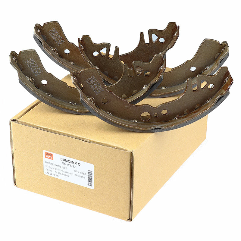 Колодки тормозные барабанные задние SM-K2397 SUMOMOTO; OEM 04495-B1140; Toyota QNC2#