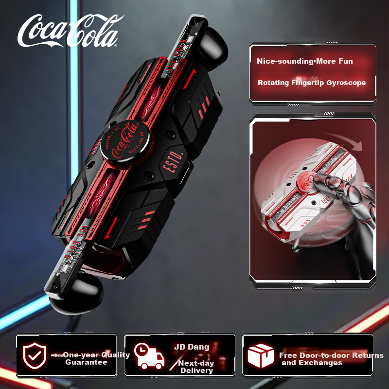 Coca-Cola T23 Gaming Mech Wireless Bluetooth Earphones Half In-Ear Long Battery Life Music Call Running Sports ENC Noise Cancelling【Gaming/Music Dual Mode】