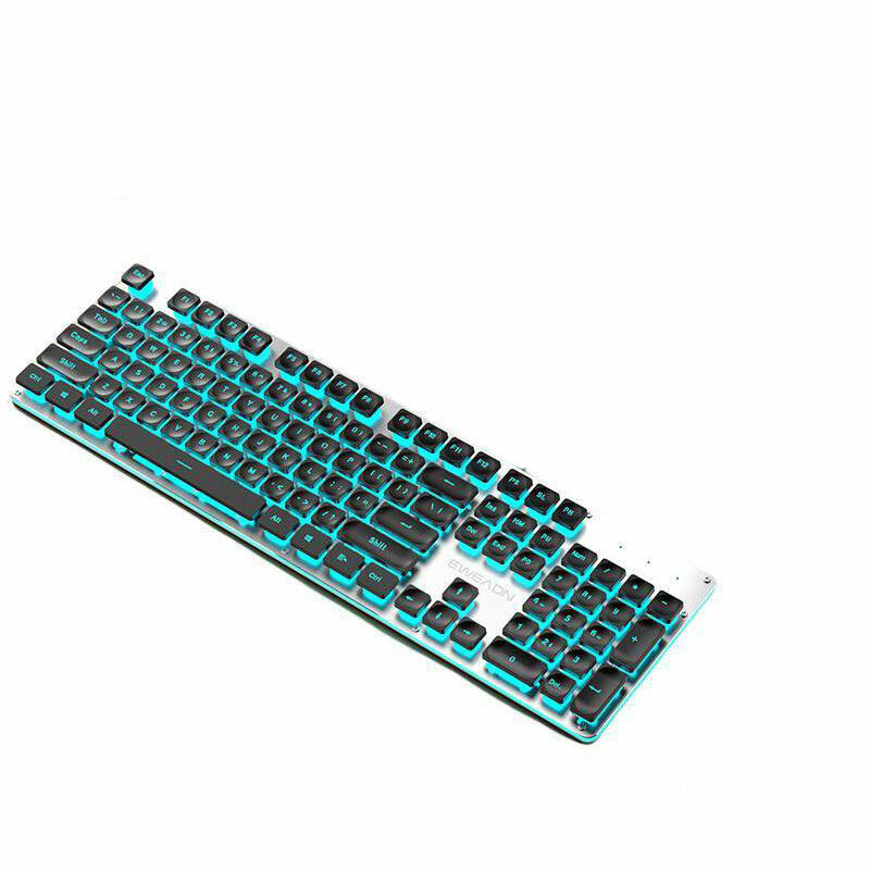 Клавиатура и мышь беспроводные EWEADN 710 Mechanical Feel, черно-синяя