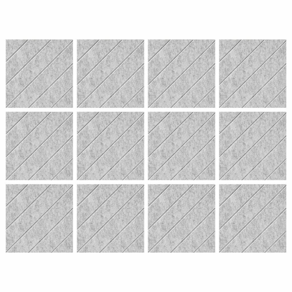 Акустические пенопластовые панели, серебристо - серый