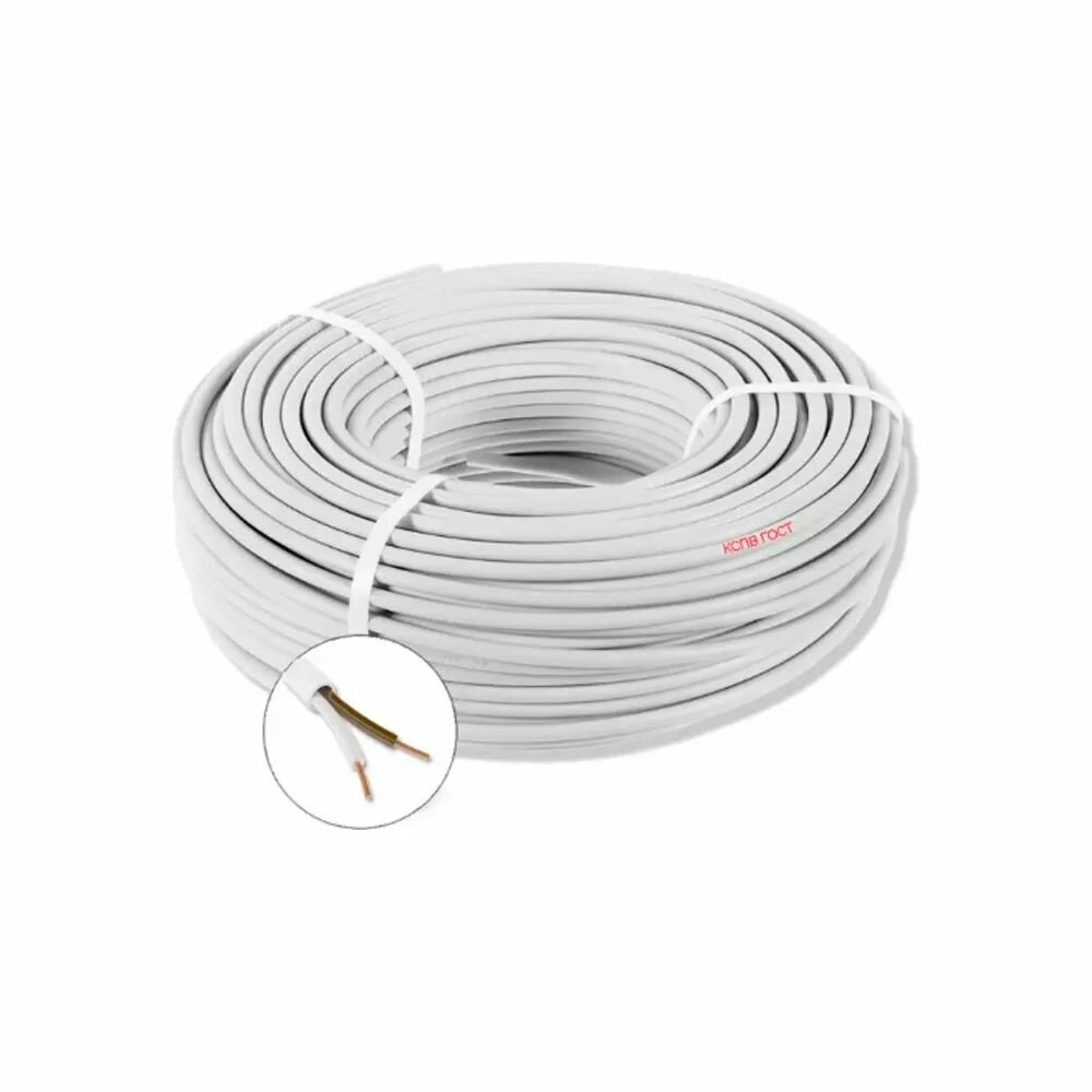 Кабель для пожарной и охранной сигнализации проводник кспв 2x0.5 мм2, 100м OZ67783L100