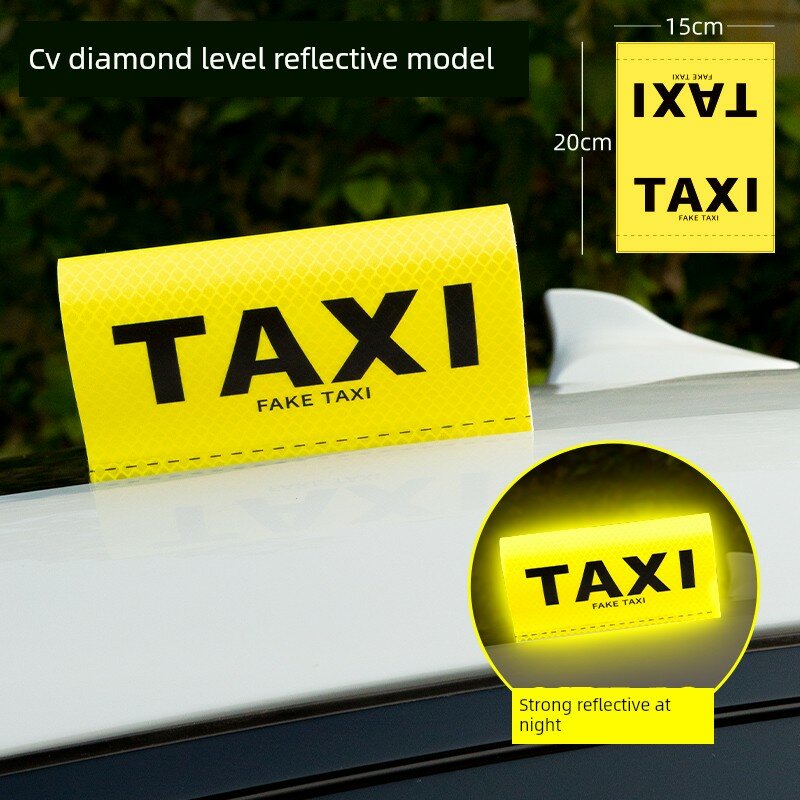 Наклейка 3M для такси с алмазным покрытием, водостойкая и отражающая, для автомобильной декорации