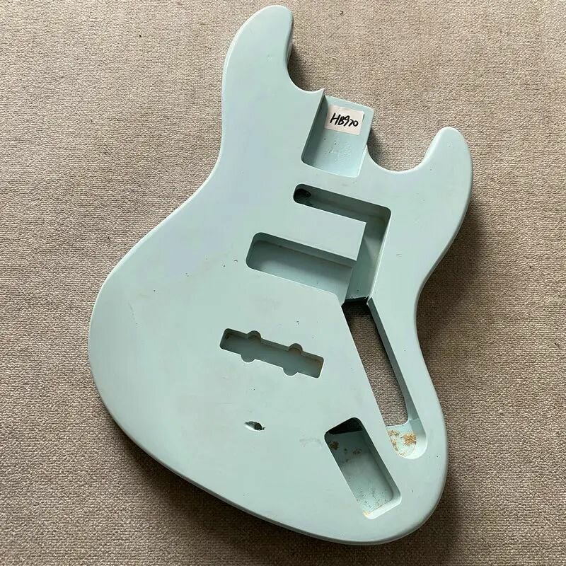 Корпус бас-гитары HB970 Jazz Bass незавершенный для DIY правша, голубой цвет