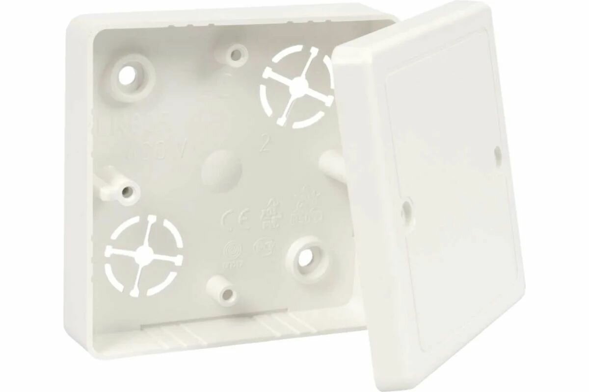 Коробка распределительная ОУ LK 80R/2 (HB) 81х81х25мм с крышкой VLK 80/R KOPOS ELECTRO, LK 80R/2_HB