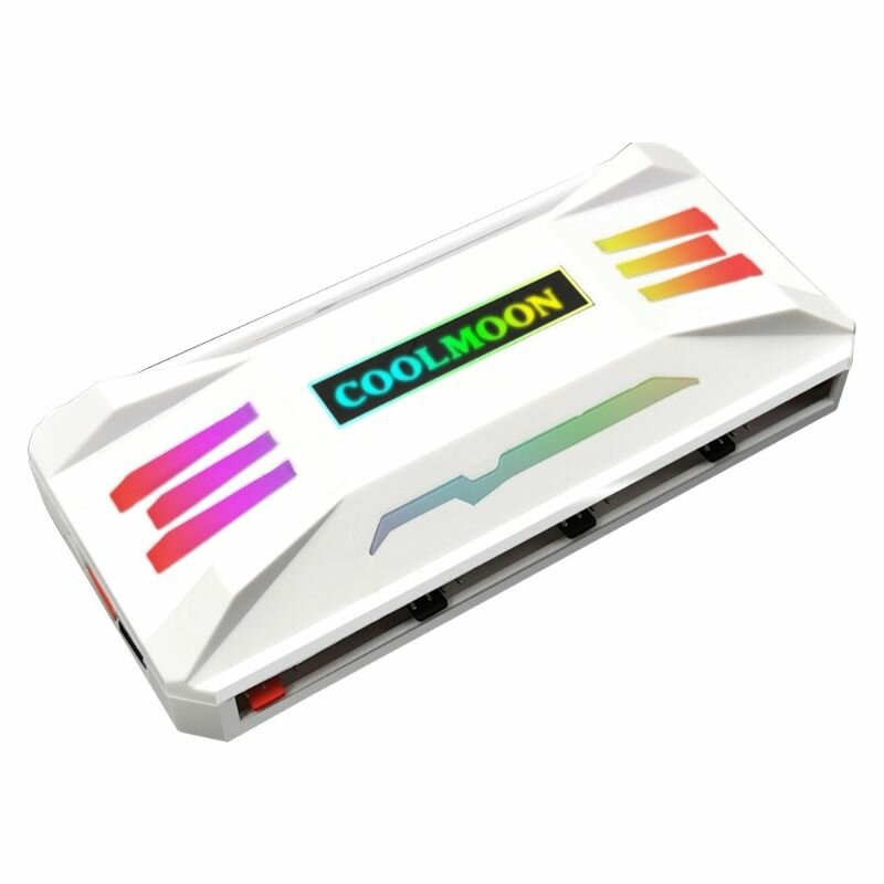 Обновление Coolmoon, беспроводной пульт дистанционного управления, корпус вентилятора, концентратор 8X4Pin PWM, 10X3Pin порт ARGB для интеллектуального управления