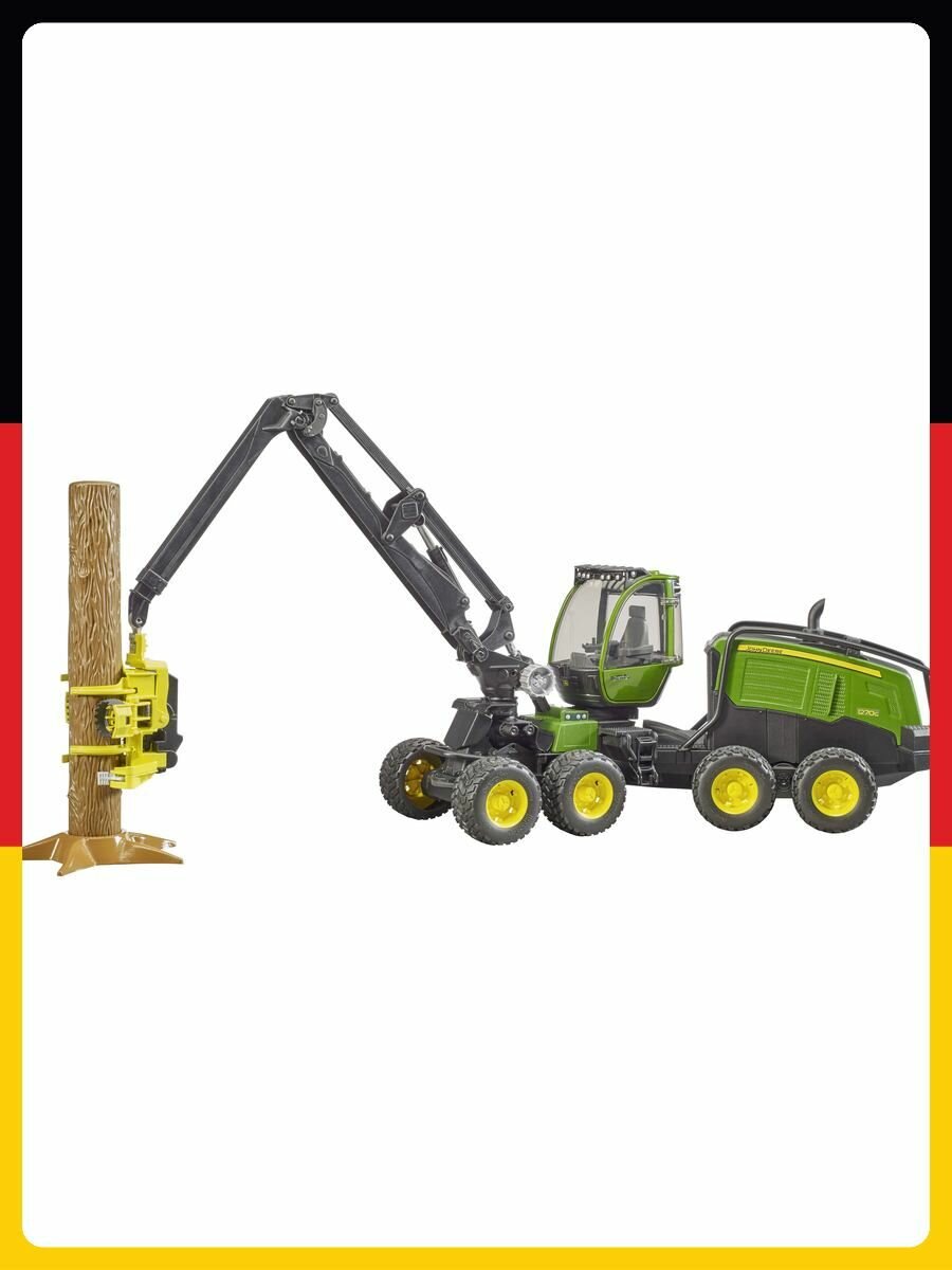 Комбайн John Deere Bruder с бревном