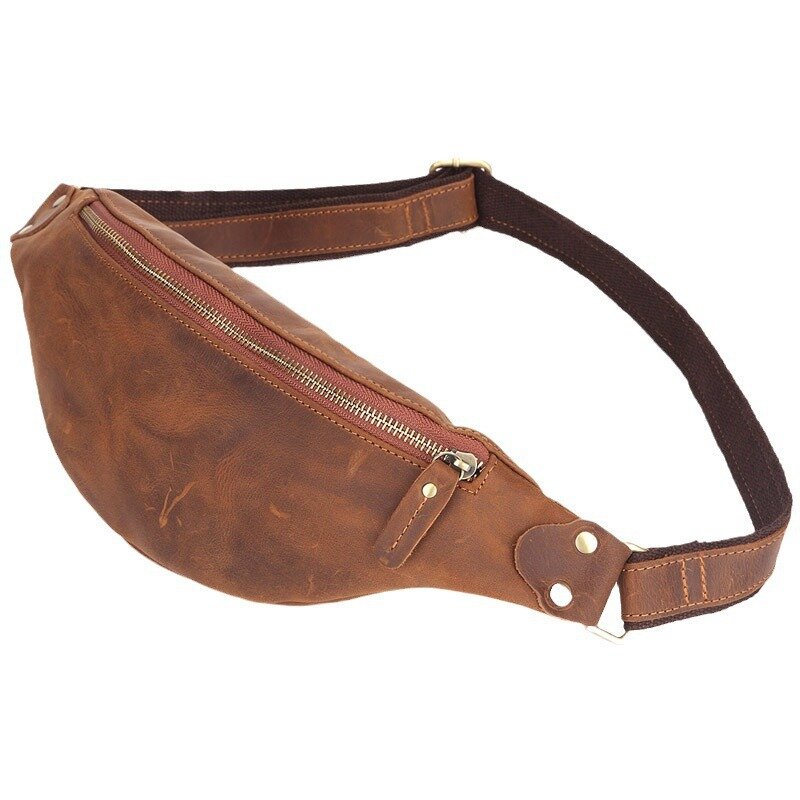 Трансграничный ретро кожаный мужской нагрудный мешок слой коровьей кожи,0.3,10, false,