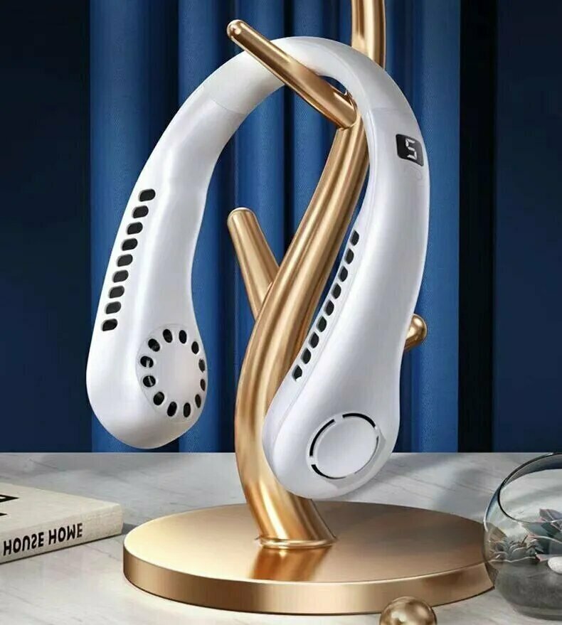 Вентилятор AOAT, без лопастей, USB-зарядка, 5 скоростей, белый