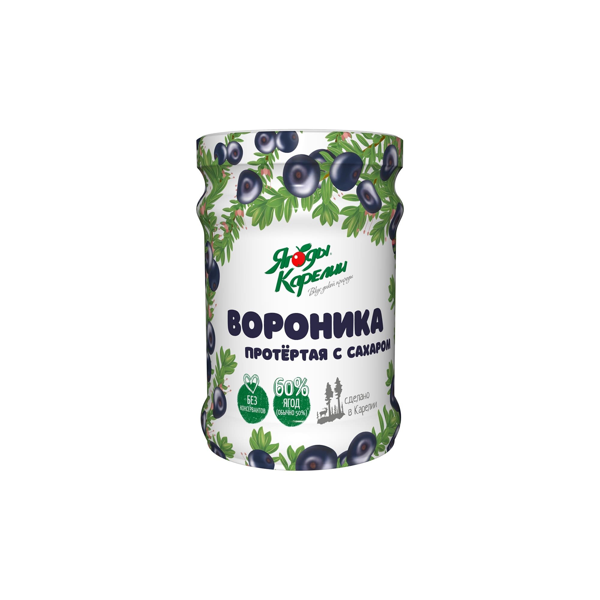 Вороника протертая с сахаром 280г (4 шт.)