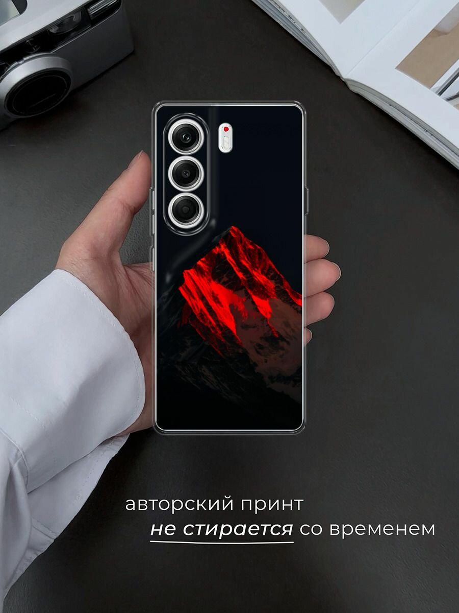 Чехол на Tecno Camon 40 Pro 5G / Текно Камон 40 Про 5G с принтом Красная гора — фото 1
