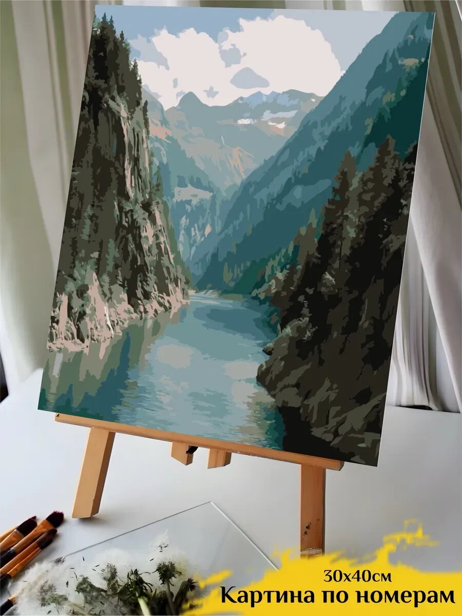 Картина по номерам горы природа