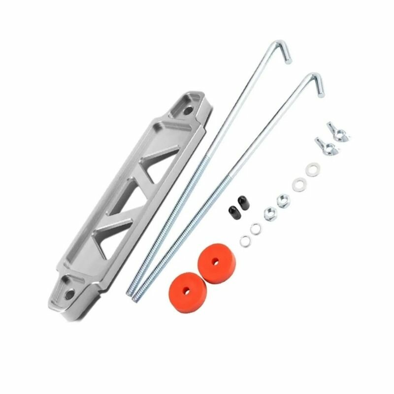 Регулируемый кронштейн для крепления аккумулятора, J-образный крюк, коррозионностойкий, универсальный, Серебро - 2