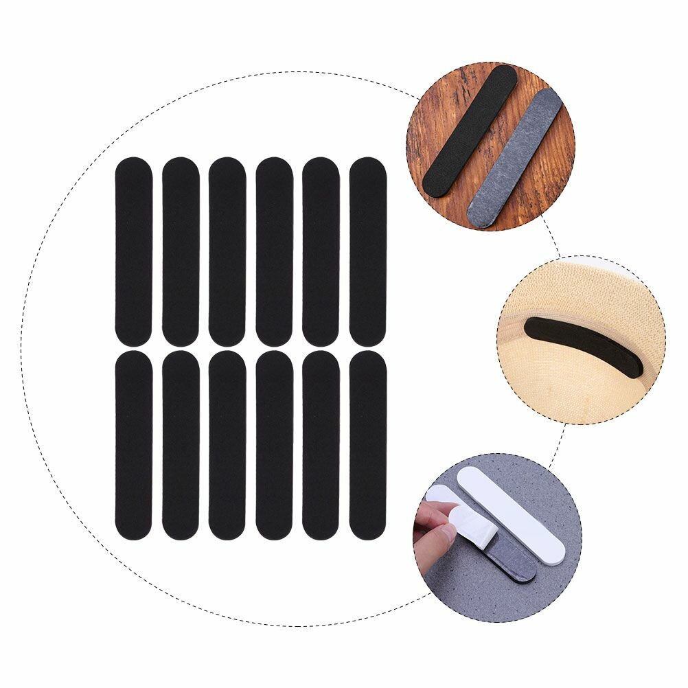 Комплект 12 самоклеящихся лент для уменьшения размера шляпы, регулируемые вставки EVA, универсальные подкладки для кепок и шляп, комфортная посадка без дискомфорта