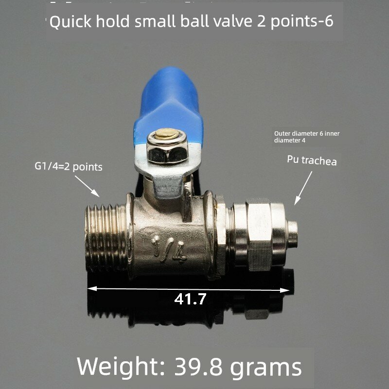 Миниатюрный шаровой кран с двойной внутренней резьбой, 1/8, 1/4, 1/2, 3/8 дюйма, внутренняя и внешняя резьба, медный