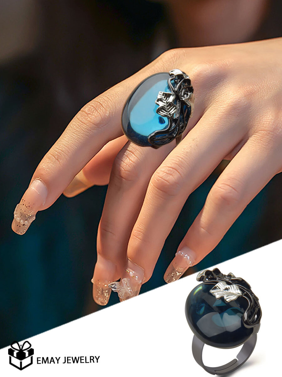 Кольцо, шпинель синтетическая, искусственный камень