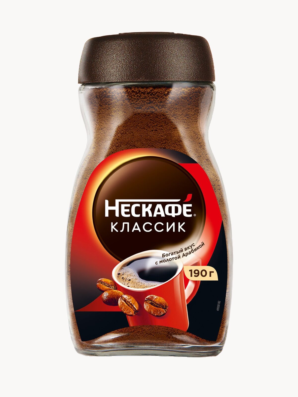 Кофе растворимый Nescafe Classic с добавлением молотого, 190 г