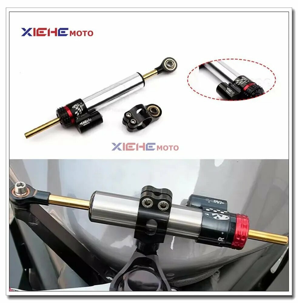 Универсальный мотоцикл регулируемый рулевой демпфер стабилизатор для Honda CBR600RR Ducati monster BMW R1200 Suzuki GSXR