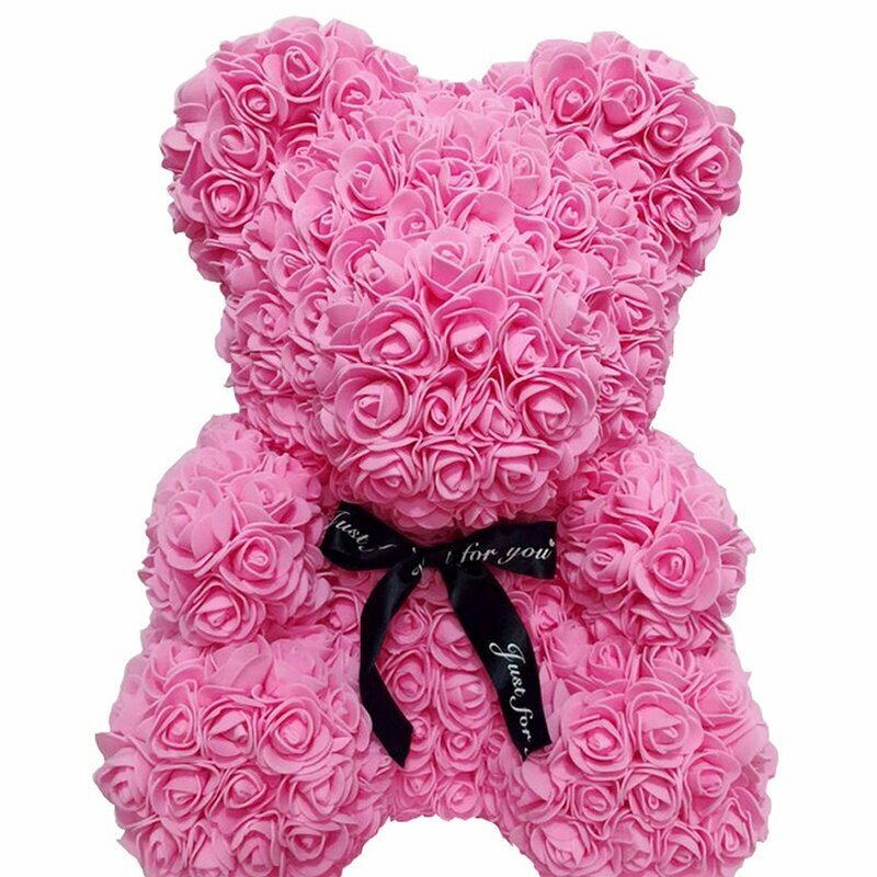 Восстанавливаемая роза-медведь из цветов, Teddy Doll для сентиментальных подарков, цвет арбуза
