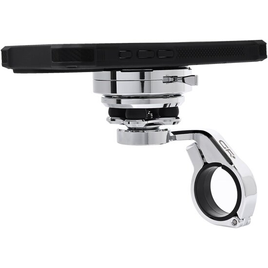 Держатель для смартфона Magssory GR-MT10D на руль с вибродемпфером и угловым креплением, хром