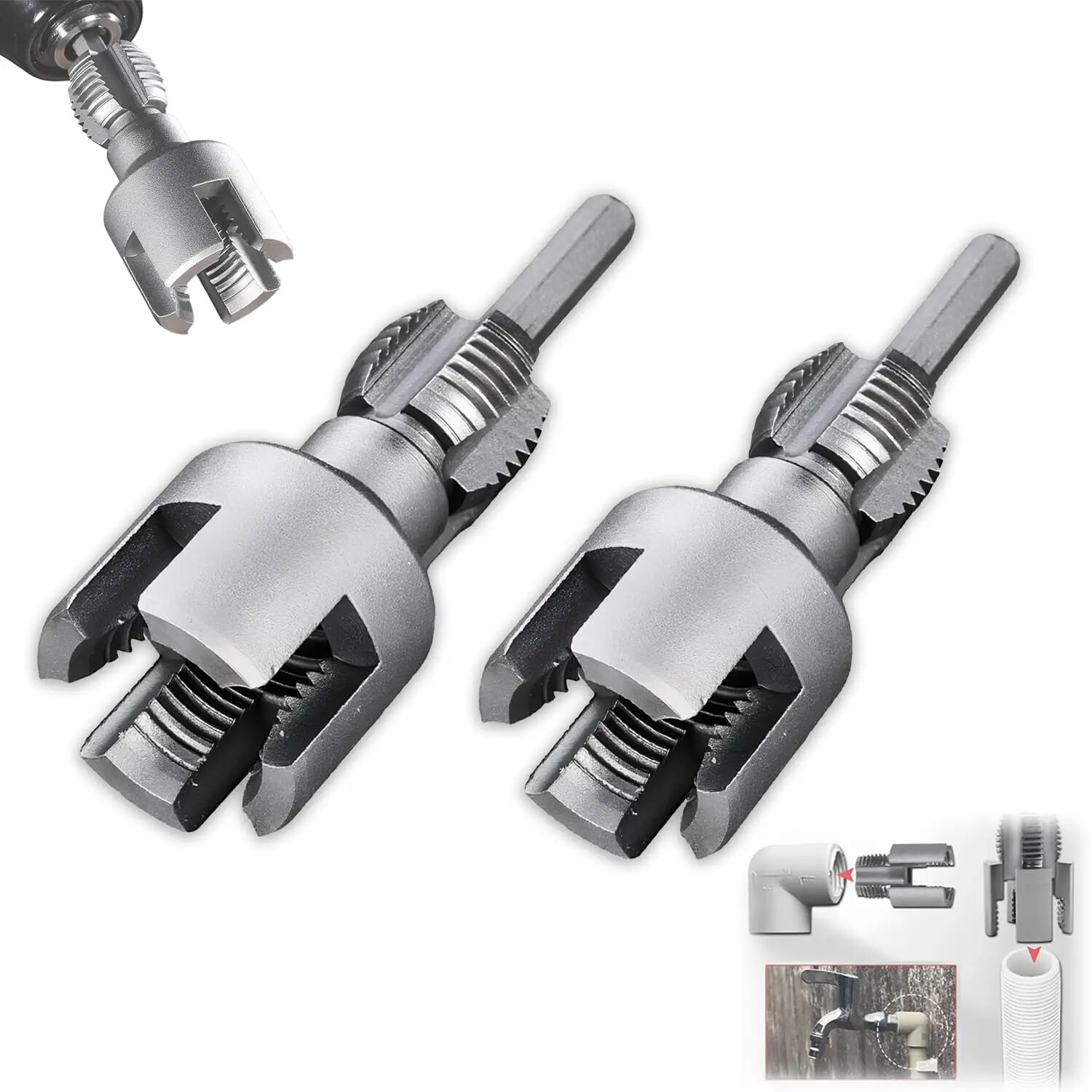 2 шт. водопроводная труба, внутренний и внешний провод, встроенный открыватель проводов 1/2 дюйма + 3/4 дюйма