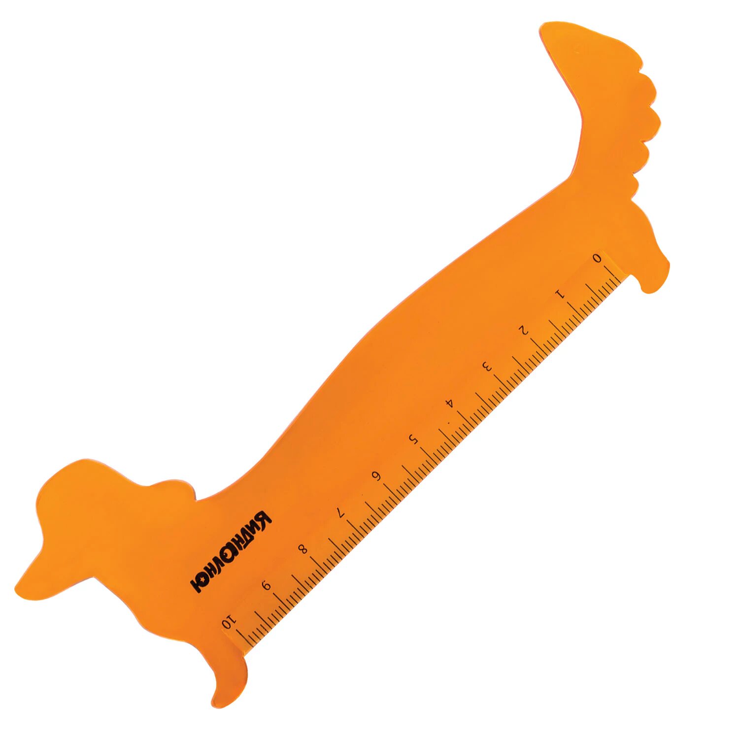 Линейка пластик 10 см юнландия "такса", фигурная, тонированная прозрачная, европодвес, 210731, 4шт.