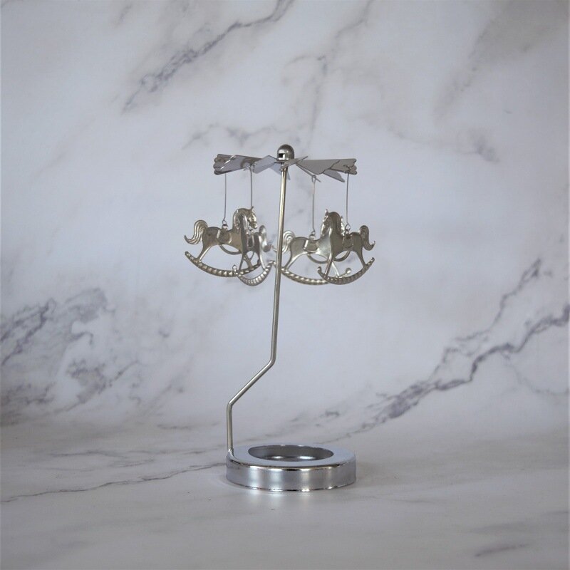 Романтическая ароматическая стеклянная чашка-карусель с оригинальной крышкой, вращающийся подсвечник в виде фонаря.