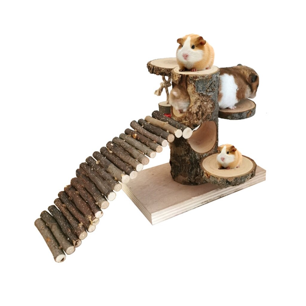 Просторные деревянные качели для хомяка, идеально подходящие для развлечений